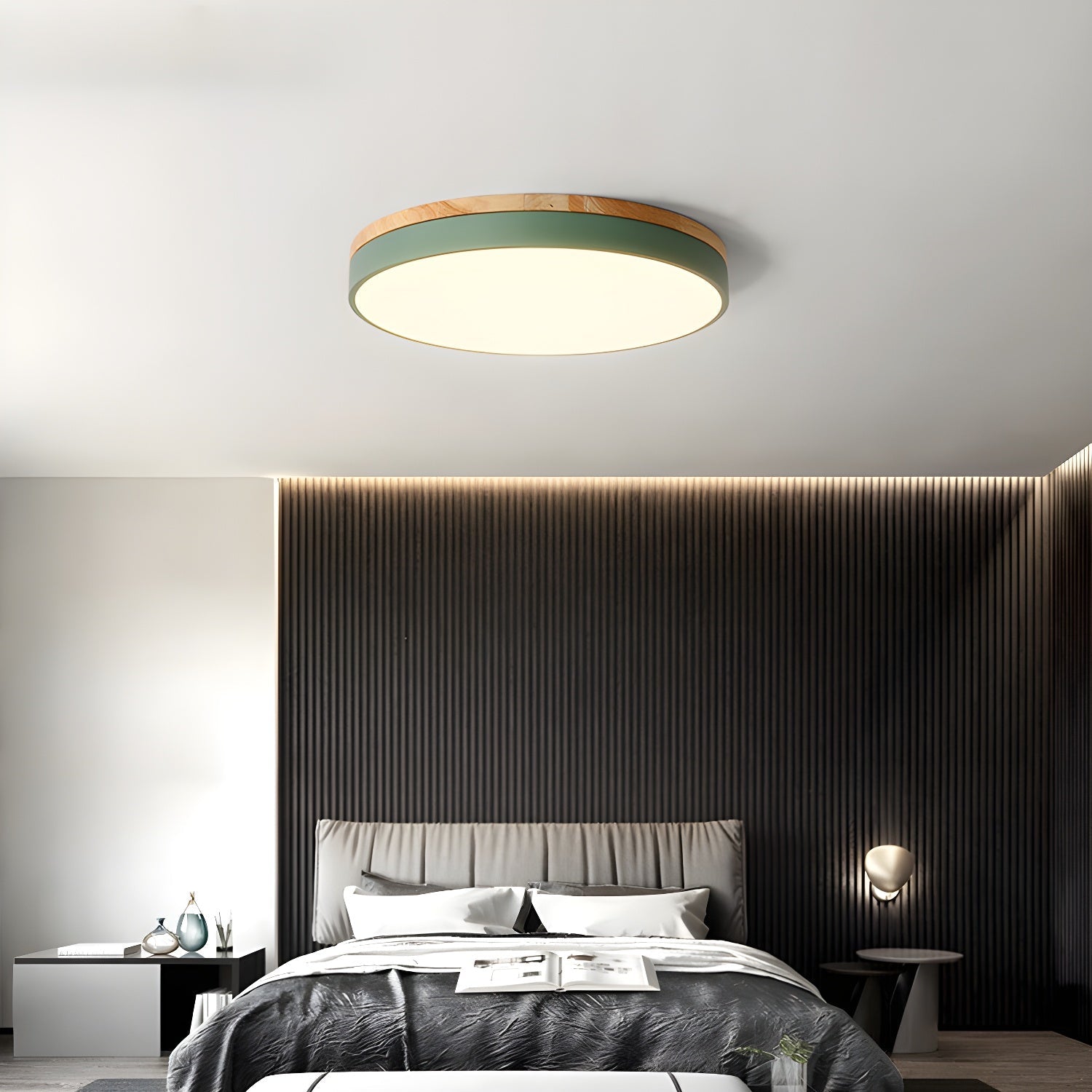 WOW Zara Circular Wood Ceiling Lamp